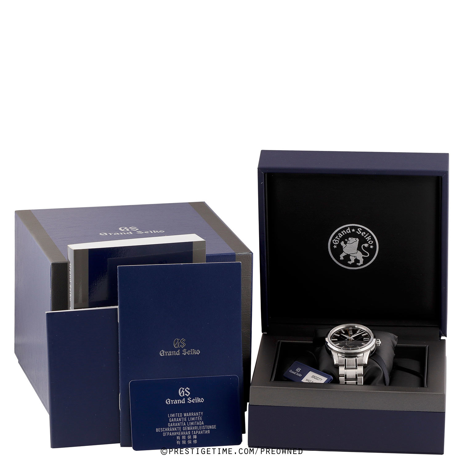 Pre-owned Grand Seiko Elegance Spring Drive GMT 40.2mm sbge271 Autumn Kanro